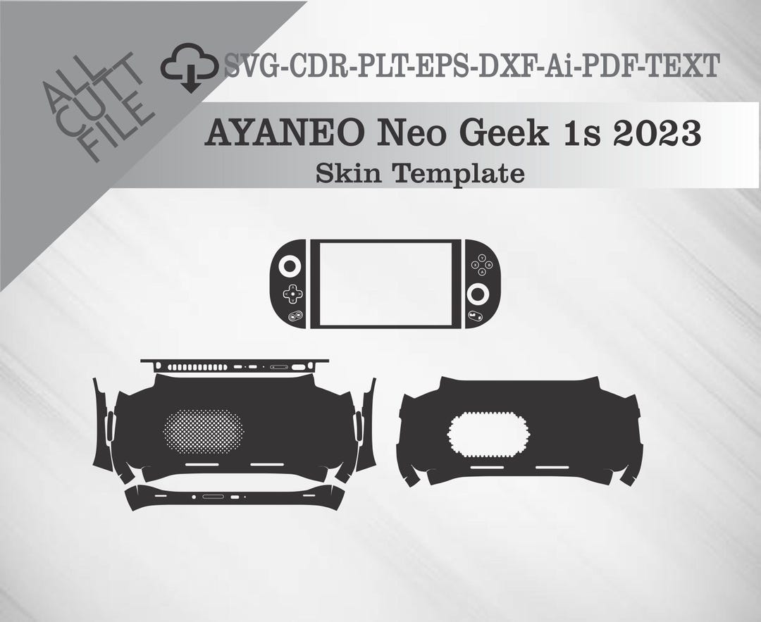 AYANEO Neo Geek 1s 2023 Skin Vector Templete File Skin Die Cut Layout ...