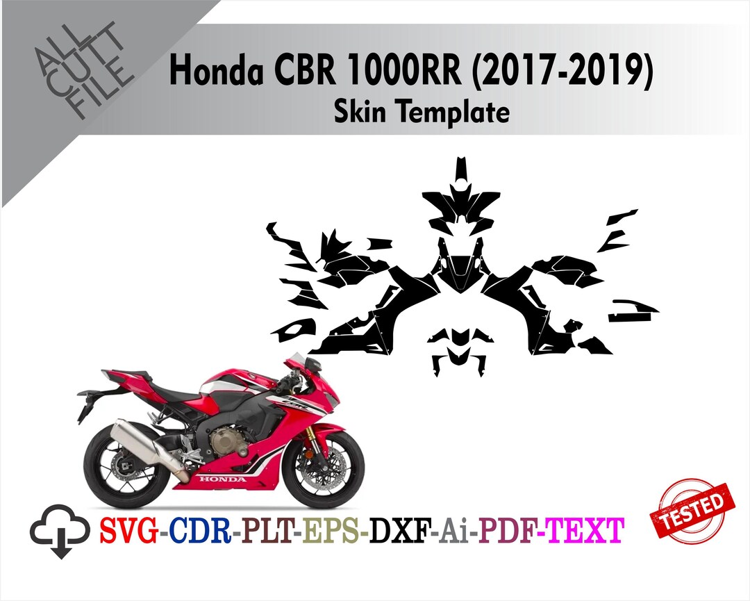 Honda CBR 1000RR (2017-2019) Skin Vector Templete File - Etsy