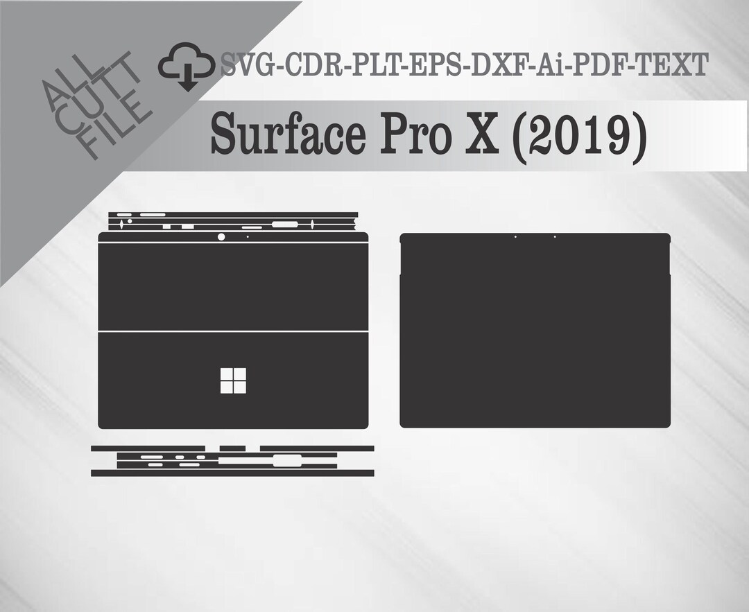Surface Pro X (2019) Skin Vector Templete File Skin Die Cut Layout - Etsy