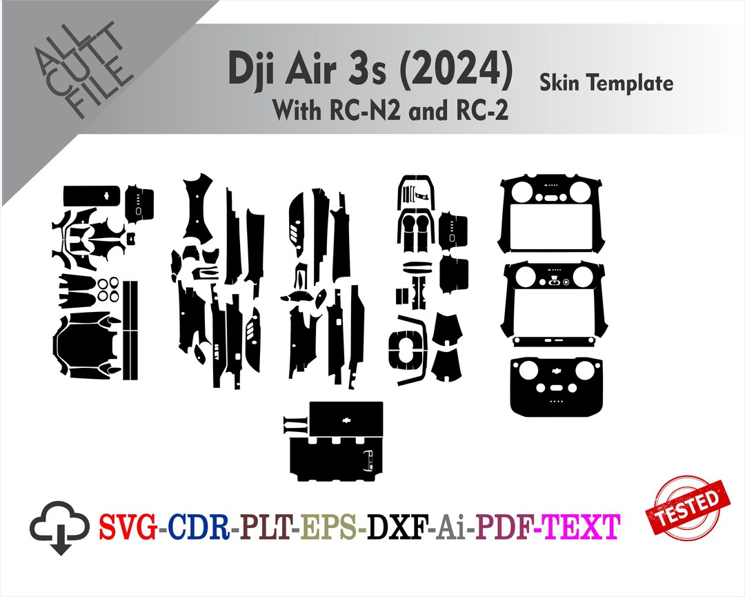 Dji Air 3s 2024 Skin Vector Templete File Skin Die Cut Layou - Etsy