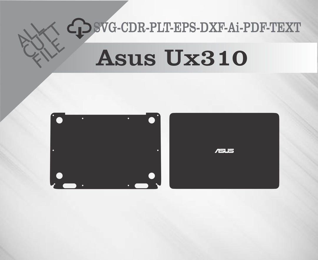 Asus UX310 Skin Vector Templete File Skin Die Cut Layout - Etsy