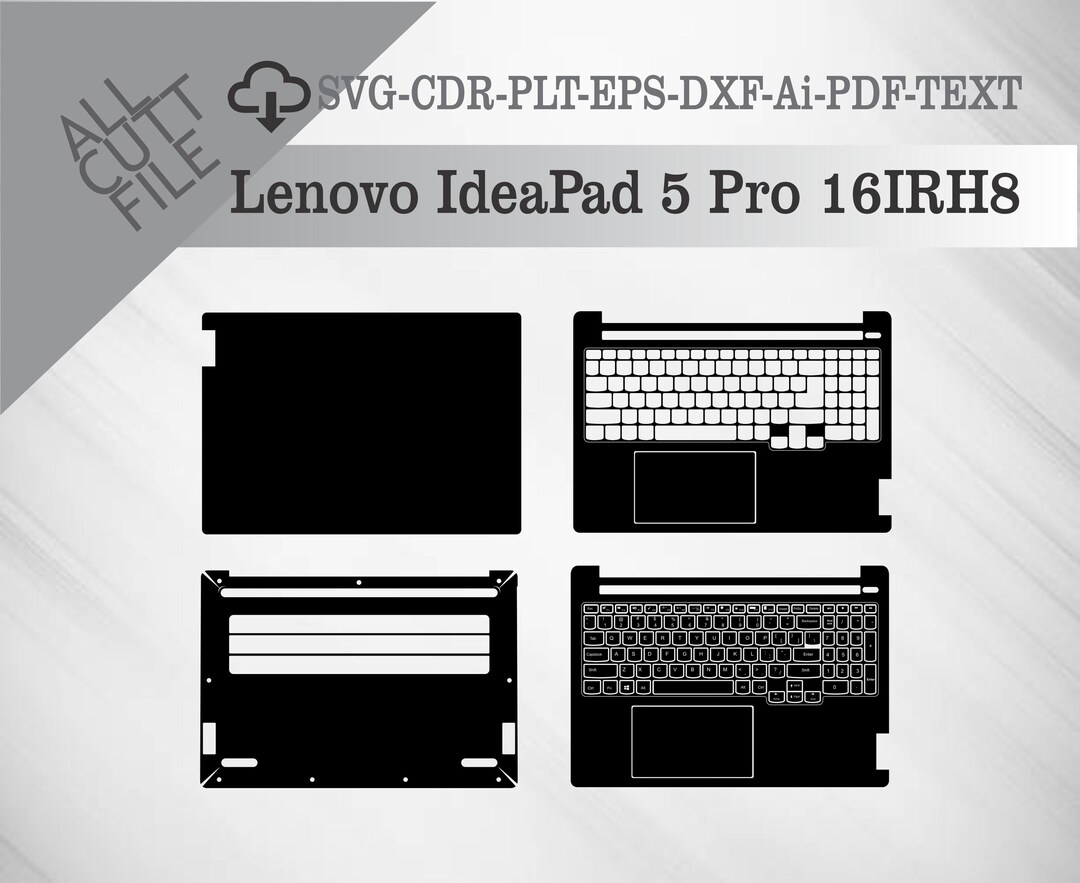 Lenovo Ideapad 5 Pro 16IRH8 Skin Vector Templete File Skin Die Cut ...