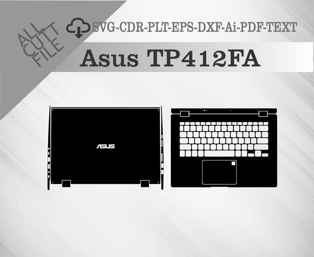 Asus TP412FA Skin Vector Templete File Skin Die Cut Layout - Etsy