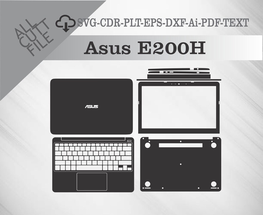 Asus E200H Skin Vector Templete File Skin Die Cut Layout - Etsy
