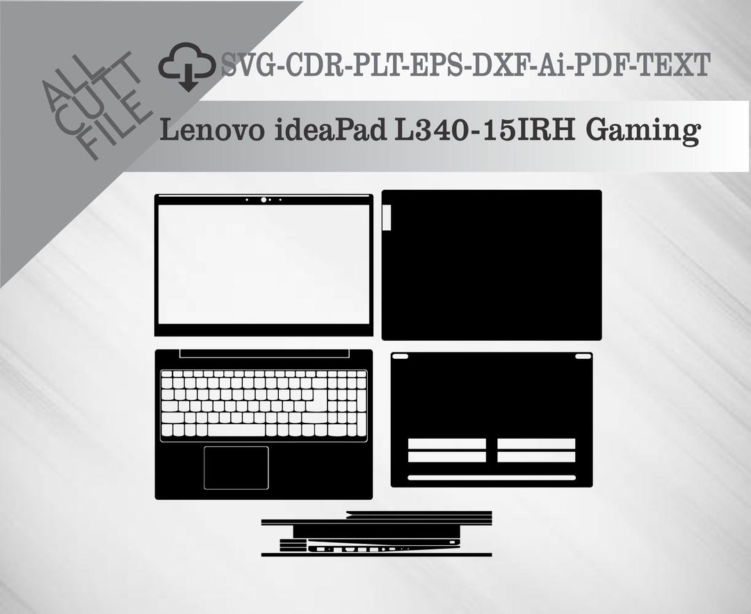 Lenovo Ideapad L340 - 15IRH Gaming Skin Vector Templete File Skin Die ...