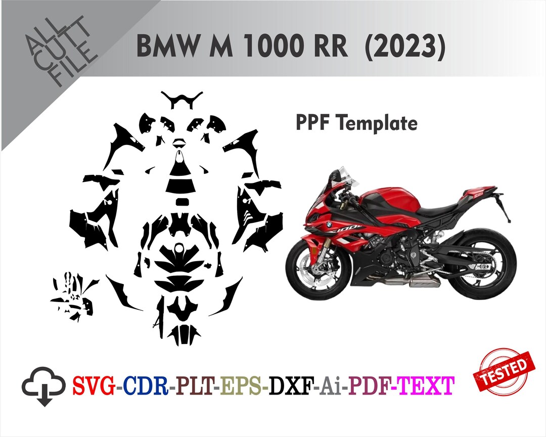 BMW M 1000RR (2023) Skin Vector Templete File Skin Die Cut Layou - Etsy