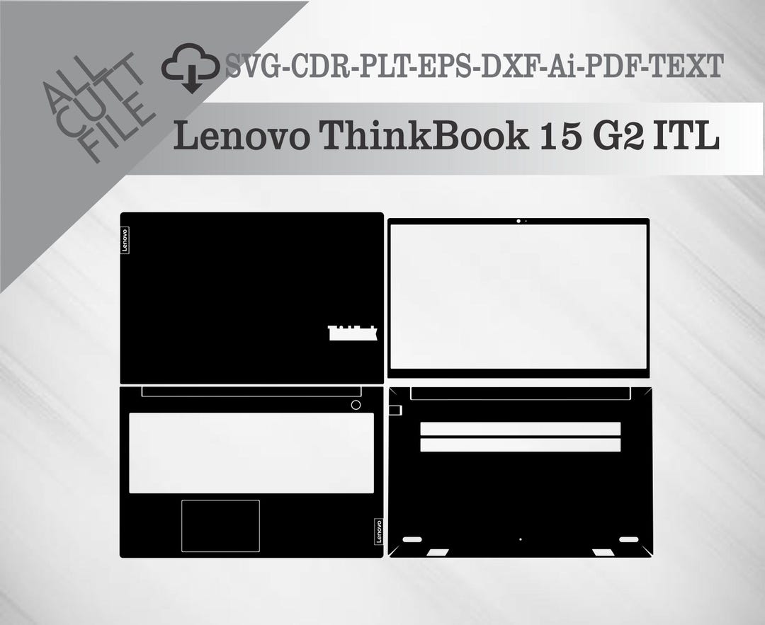 Lenovo Thinkbook 15 G2 ITL Skin Vector Templete File Skin Die Cut ...