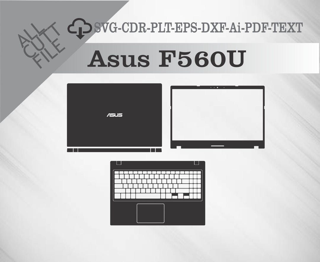 Asus F560U Skin Vector Templete File Skin Die Cut Layout - Etsy