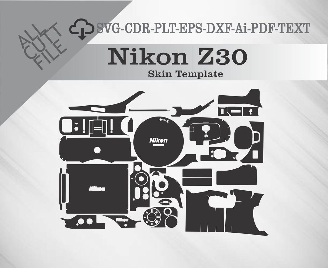 Nikon Z30 - Full Skin Vector Templete File Skin Die Cut Layout - Etsy