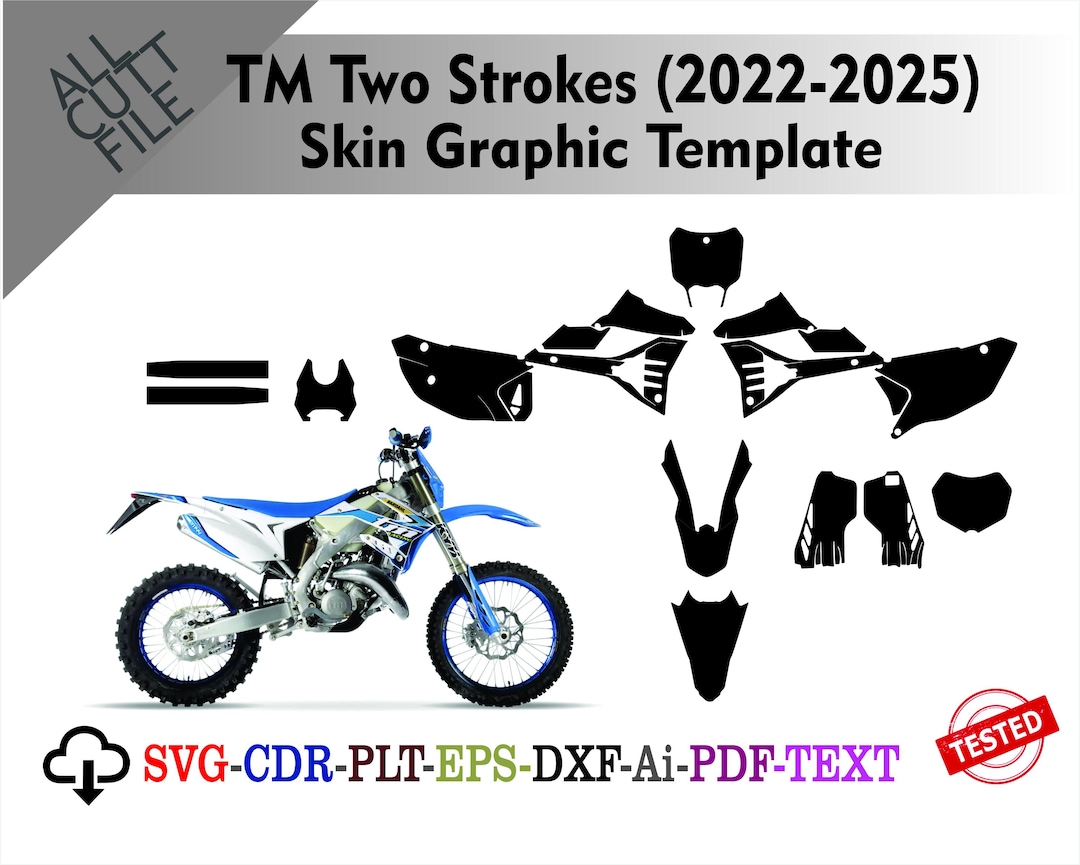 TM Two Strokes (2022-2025) Skin Vector Templete File Skin Die Cut ...