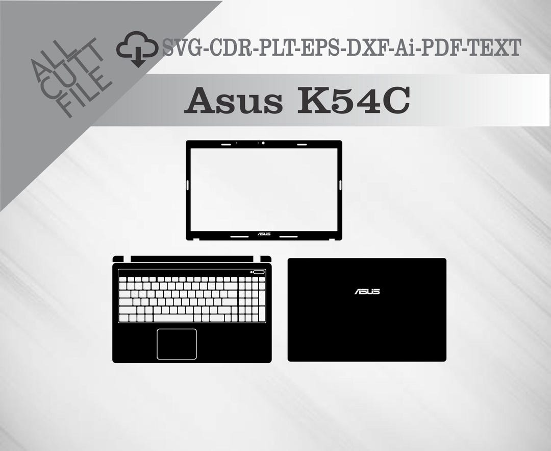 Asus K54C Skin Vector Templete File Skin Die Cut Layout - Etsy