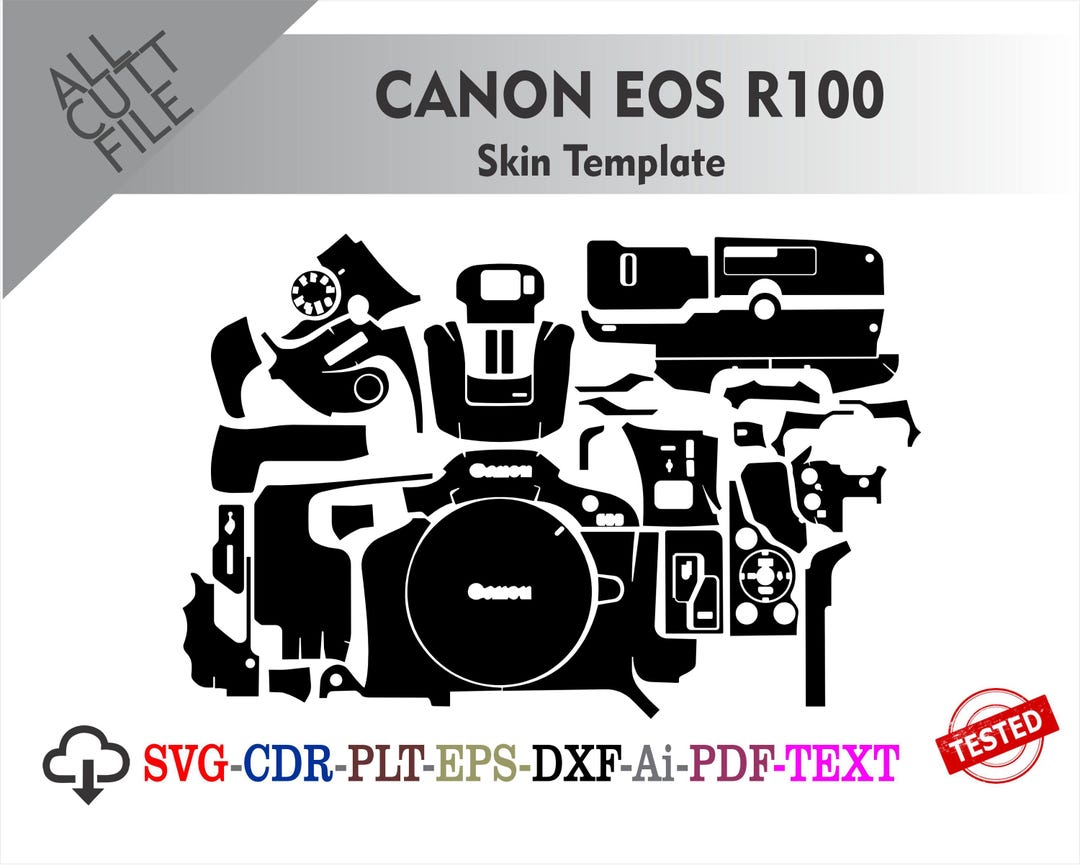 CANON EOS R100 Skin Vector Template File Skin Die Cut Layout - Etsy