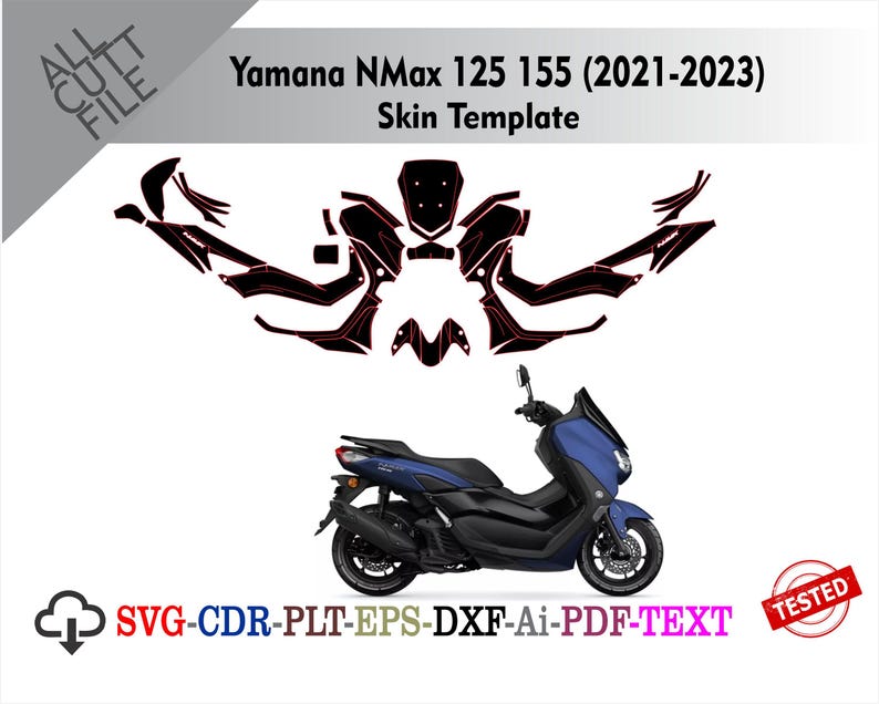 Yamana Nmax 125 155 (2021-2023) Skin Template Vector - Etsy