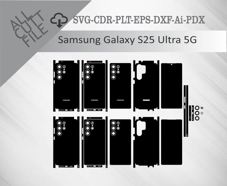 Samsung Galaxy S25 Ultra 5G Skin Vector Templete File Skin Die Cut ...
