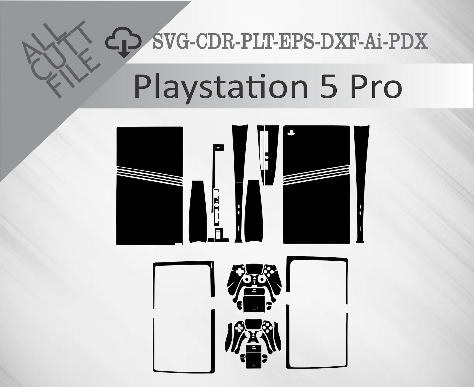 Playstation Ps5 Pro Skin Vector Templete File Skin Die Cut Layout - Etsy