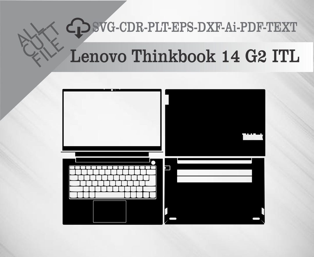 Lenovo Thinkbook 14 G2 ITL Skin Vector Templete File Skin Die Cut ...