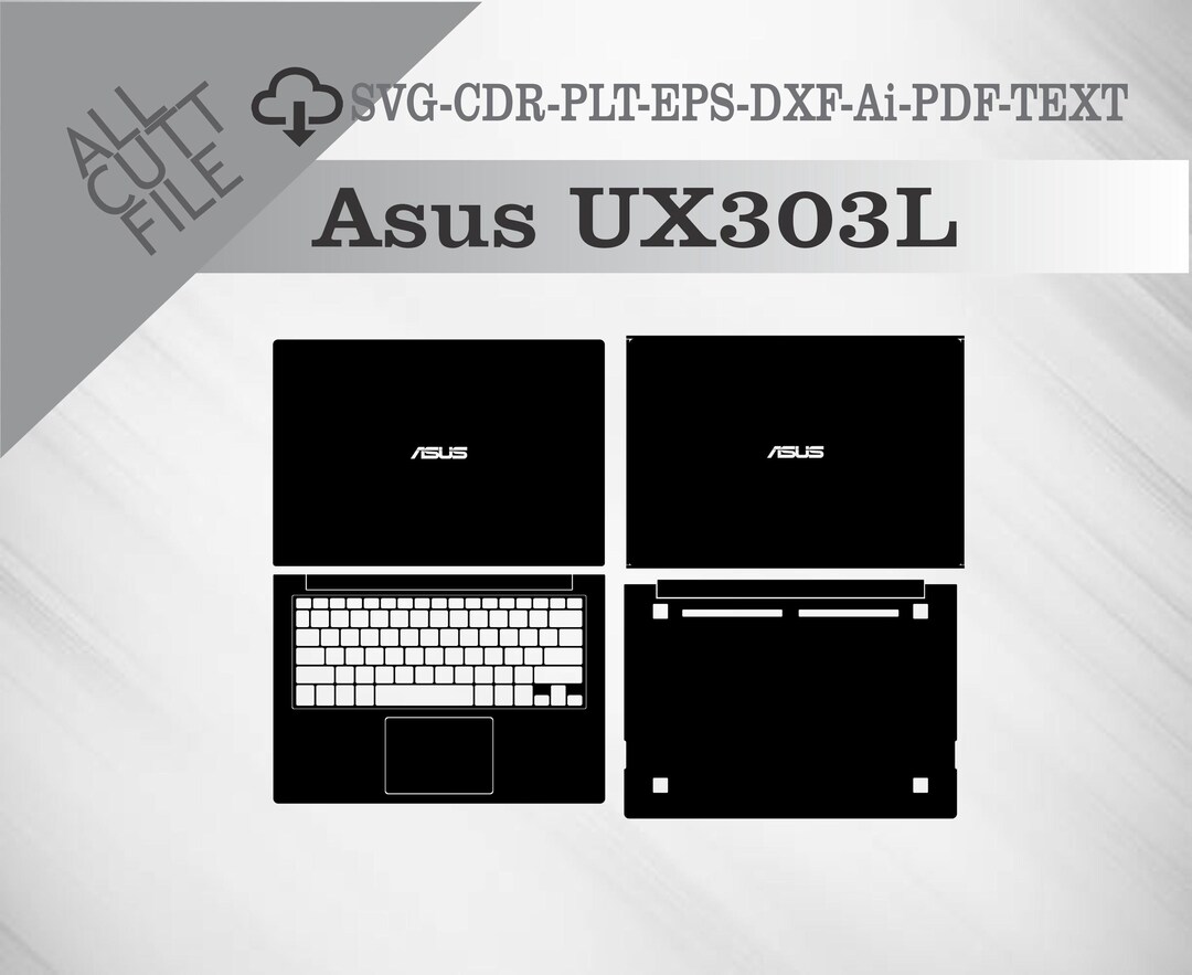 Asus UX303L Skin Vector Templete File Skin Die Cut Layout - Etsy