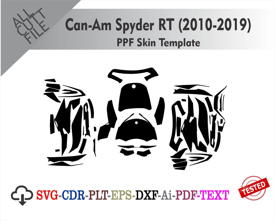 Can-am Spyder RT (2010-2019) PPF Skin Vector Templete File Skin Die Cut ...