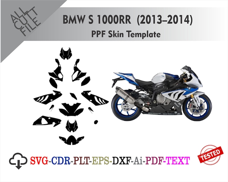 BMW S 1000RR (2013–2014) PPF Skin Vector Templete File Die Cut Layou - Etsy