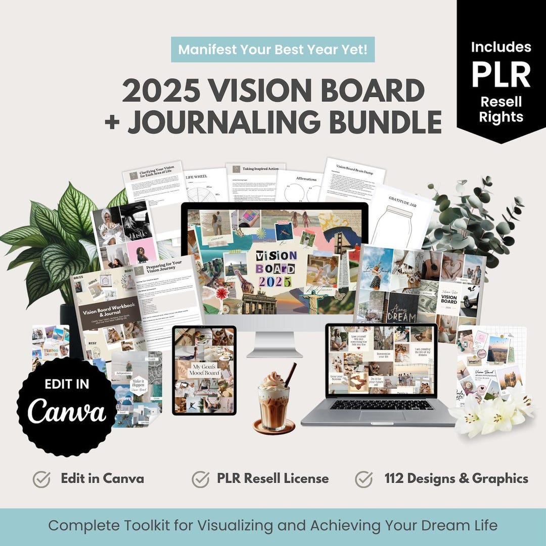 2025 Printable Vision Board Bundle With 800+ Printable Photos ...