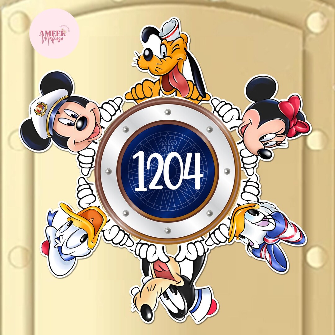 Personalized Mickey & Friends Disney Cruise Door Magnets, Disney ...
