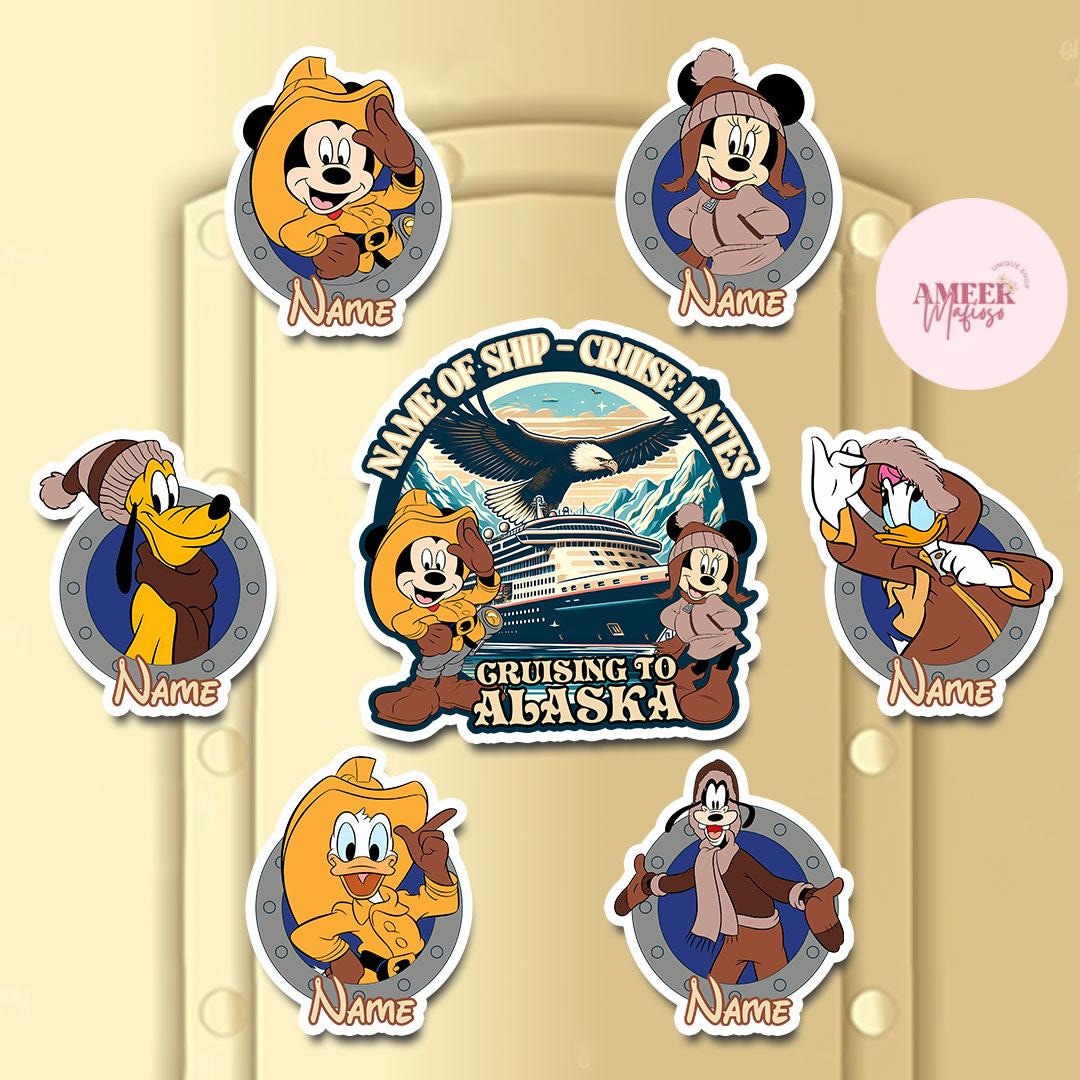 Personalized Mickey & Friends Disney Alaska Cruise Magnet, Disney ...