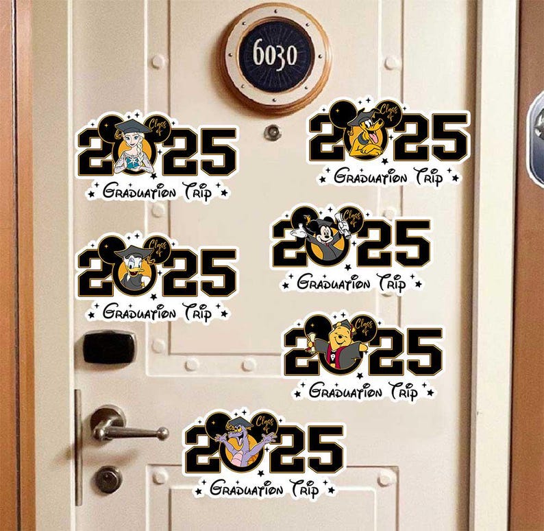 Personalized All Characters Disney Graduation Cruise Magnet, Class of ...