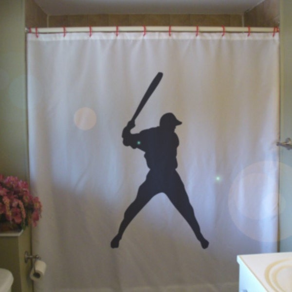 Baseball Shower Curtain - Etsy