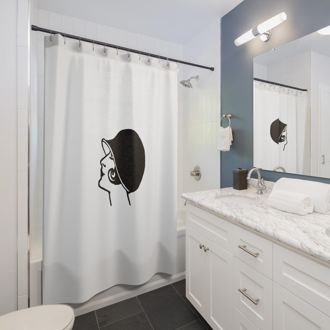 Flapper Girl Shower Curtain: 1920s Art Deco Bathroom Decor - Etsy