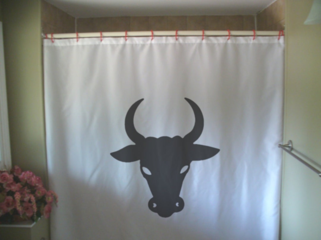 Taurus Shower Curtain, Bull Head Flag, Virility Symbol, Fertility Cult ...