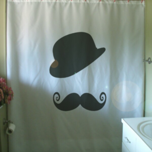Mustache Bathroom - Etsy