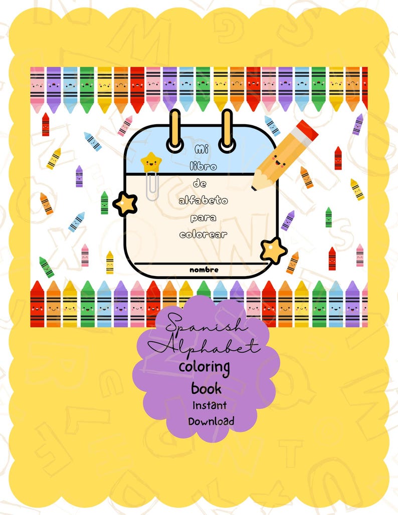 Spanish Alphabet Coloring Book/ Pages Libro De Alfabeto Para Colorear ...