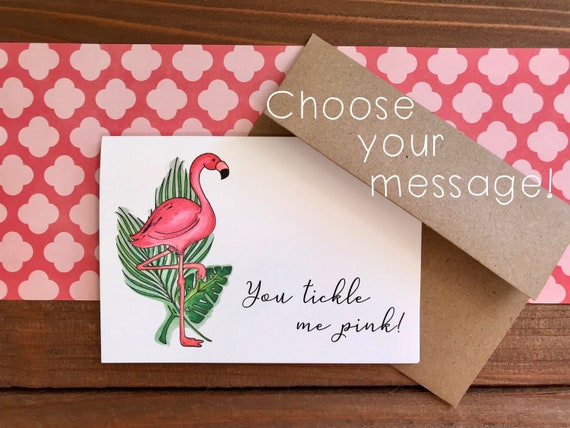 Personalized Flamingo Cards Flamingo Notecard for Birthday | Etsy