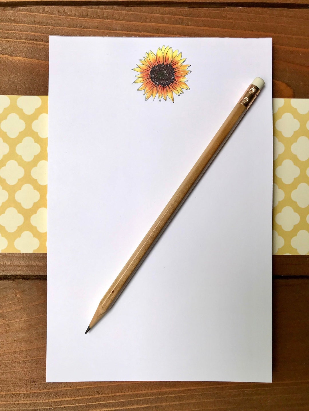 Sunflower Notepad - Personalization Available | Sunflower Stationery ...