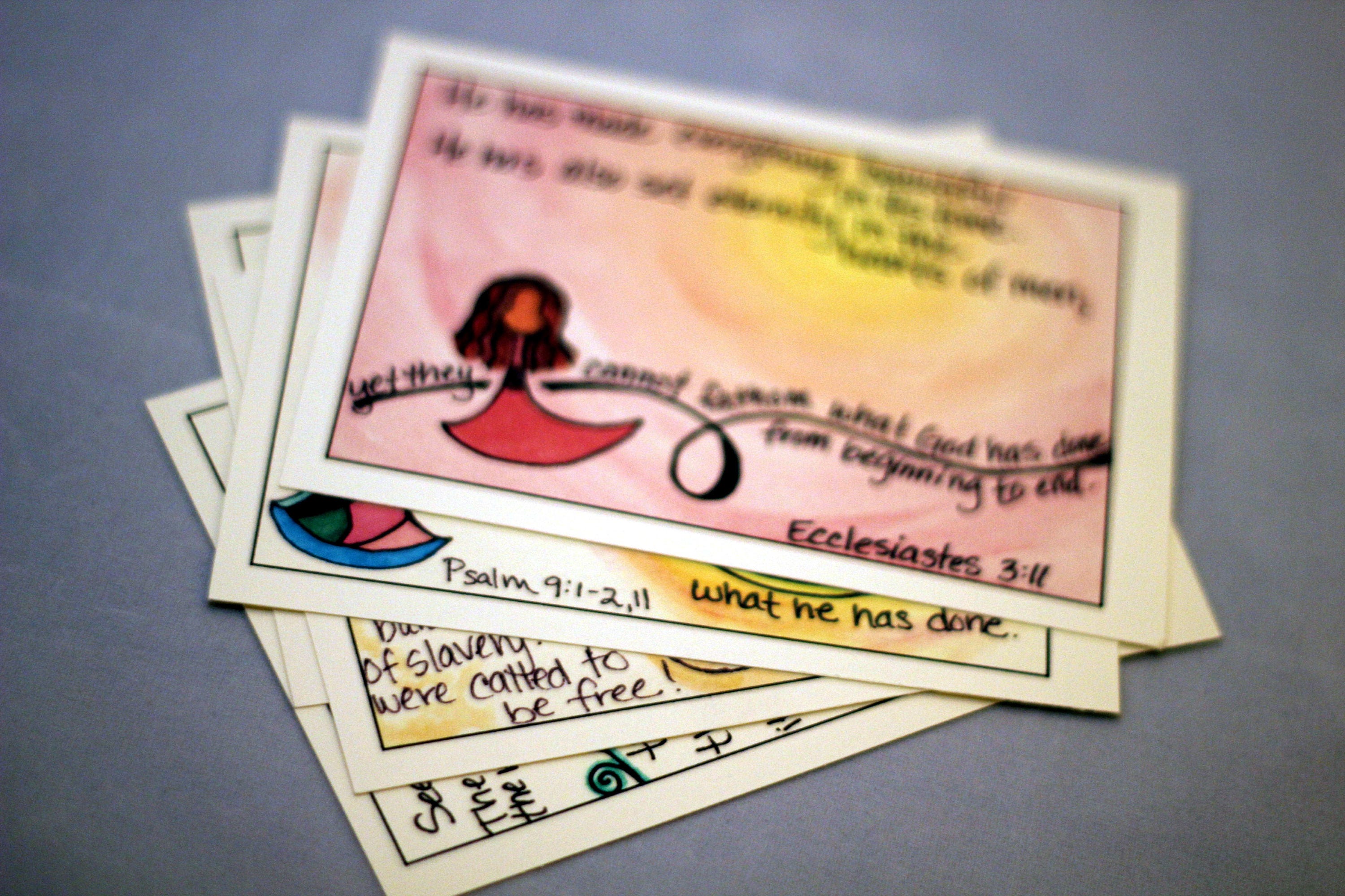Illustrated Scripture Memory Verse Cards Freedom Set 1 | Etsy