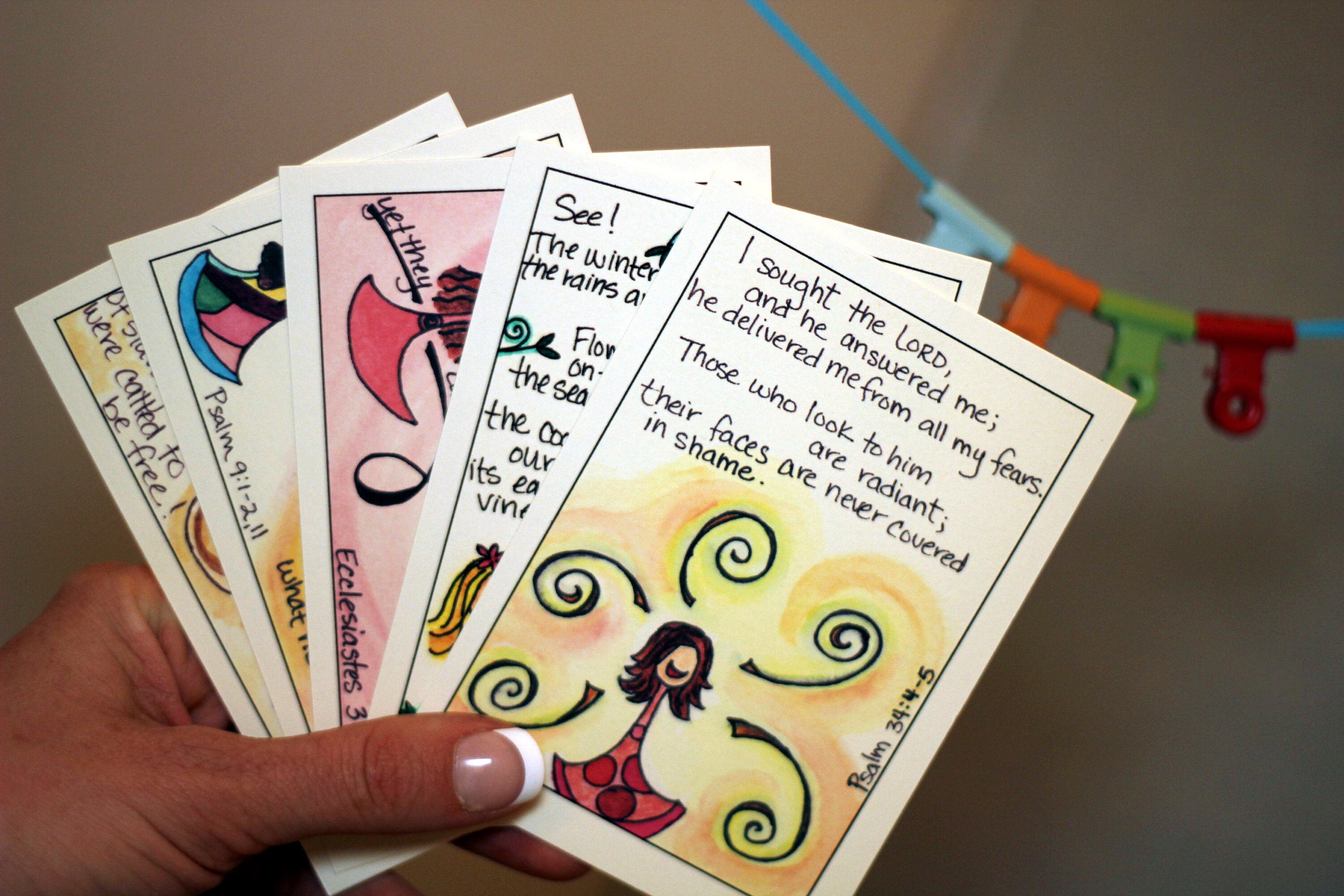 Illustrated Scripture Memory Verse Cards Freedom Set 1 | Etsy