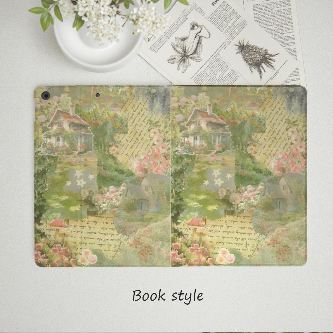 Green Oil Painting iPad Case for iPad Air 6/5, iPad 10.9" 2022, iPad ...