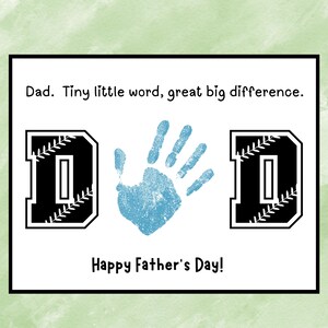 Sentimental Fathers Day Card Printable DIY Fingerprint Heart or ...
