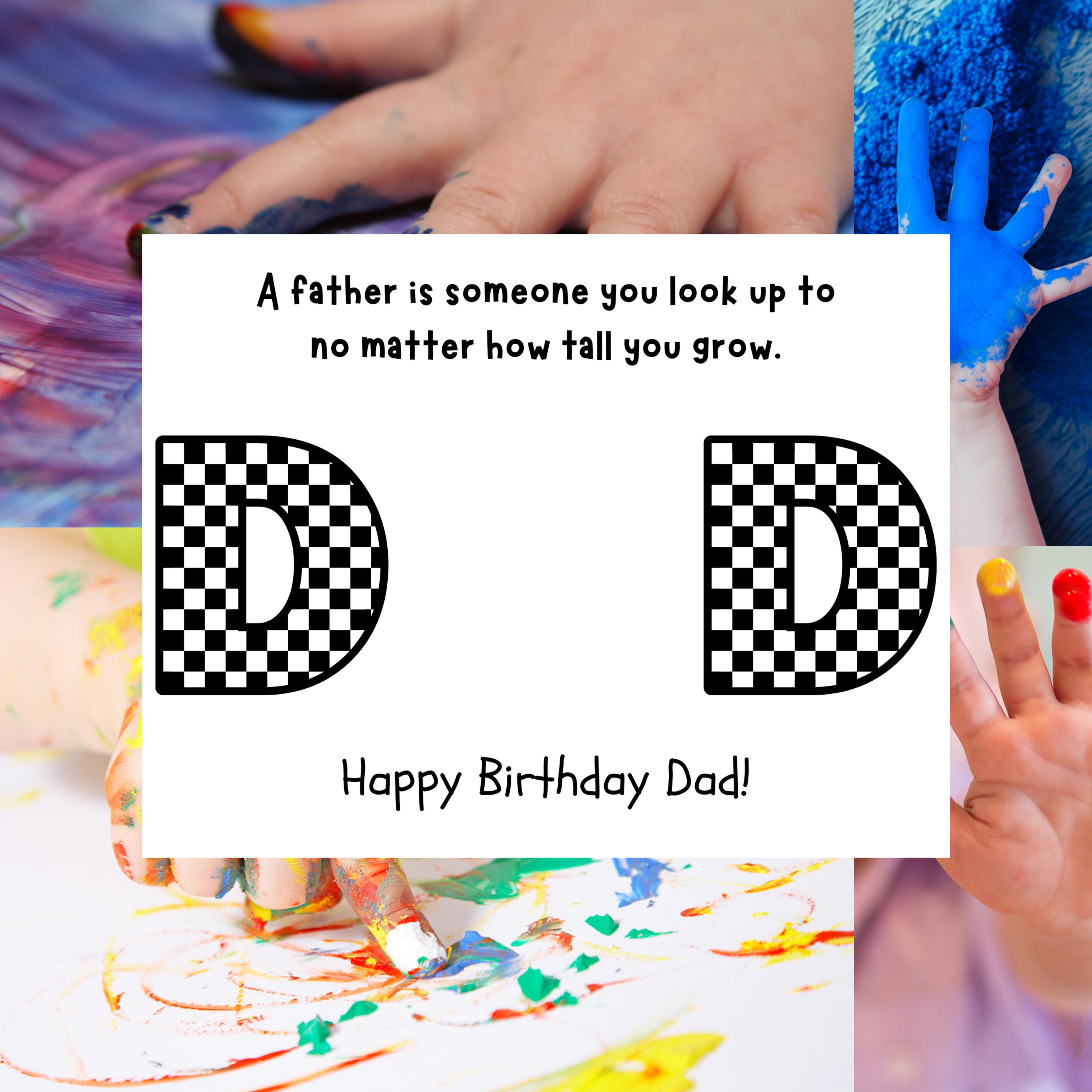 Race Car Handprint Birthday Card for Dad: DIY Kids Craft (PDF Printable ...
