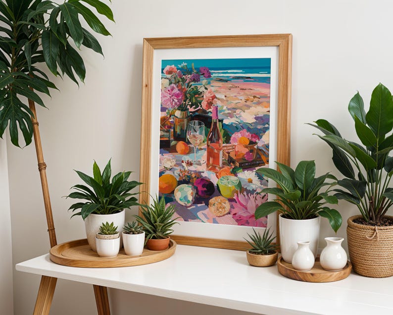 Poppy Field Dopamine Decor | Bold Floral Wall Art for Bright Modern ...