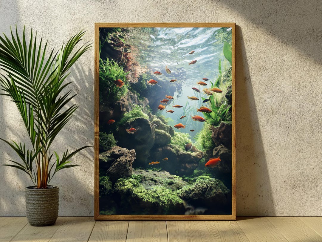 Fish Poster - Underwater Print - Ocean Art - Colourful Fish Wall Art ...