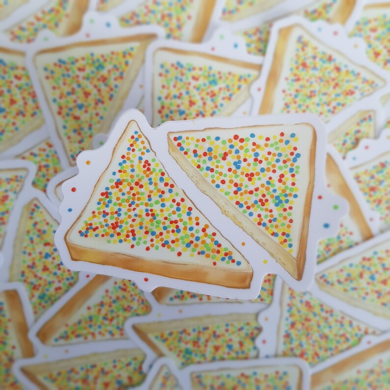 Fairy Bread Sticker Vinyl Sticker Aussie Food Stickers - Etsy