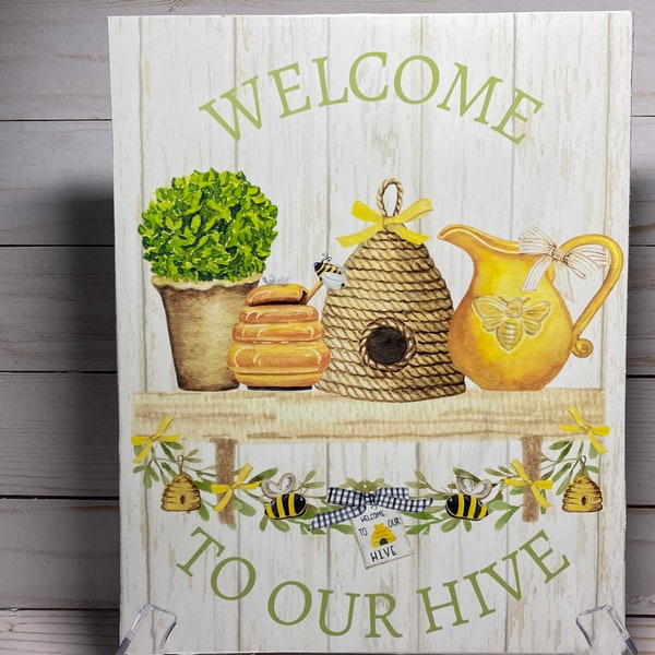 Bee Welcome Sign - Etsy