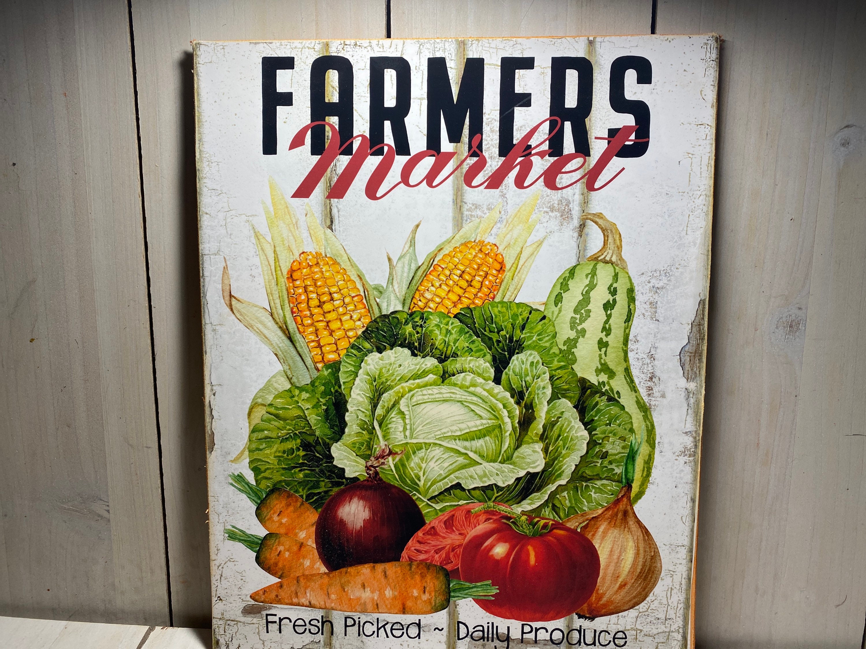 Vintage Farmers Market Sign