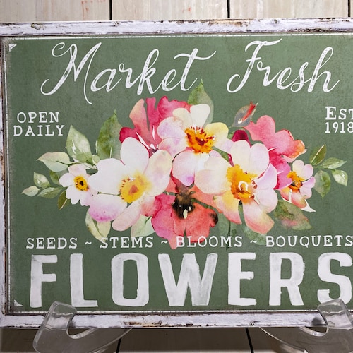 Flower Market Sign - Etsy