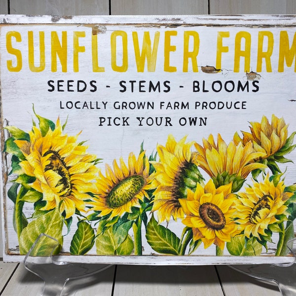 Wooden Sunflower Sign - Etsy