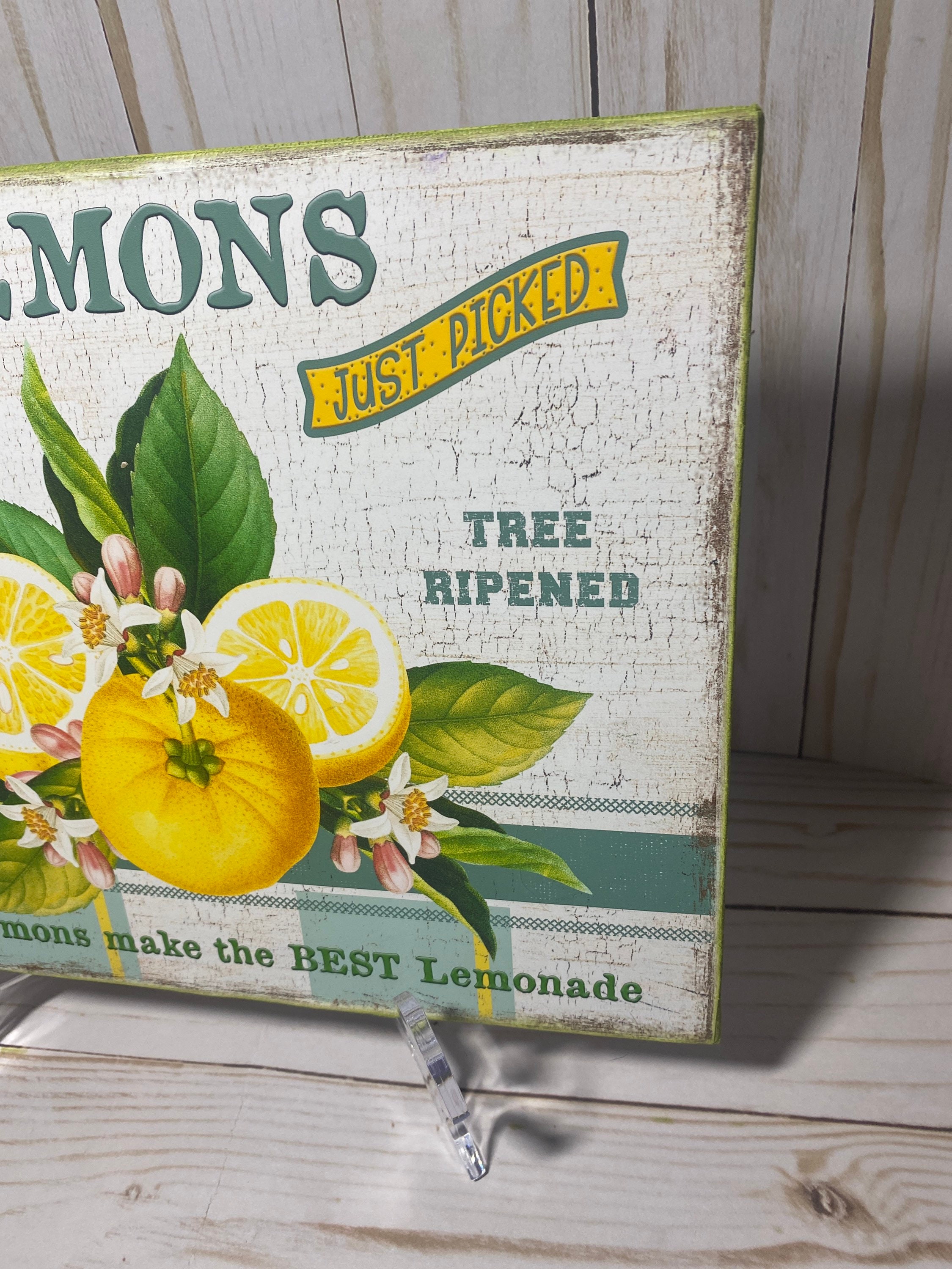 Lemon Kitchen Wall Decor Lemonade Sign Farmhouse Country - Etsy Sweden