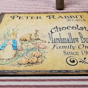Peter Rabbit Signprimitive Easter Wall Artvintage Easter - Etsy