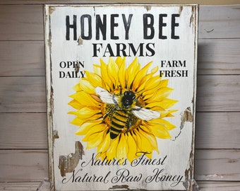 Honey Bee Farm Sign - Etsy
