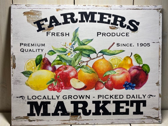 Farmers Market Produce Signs